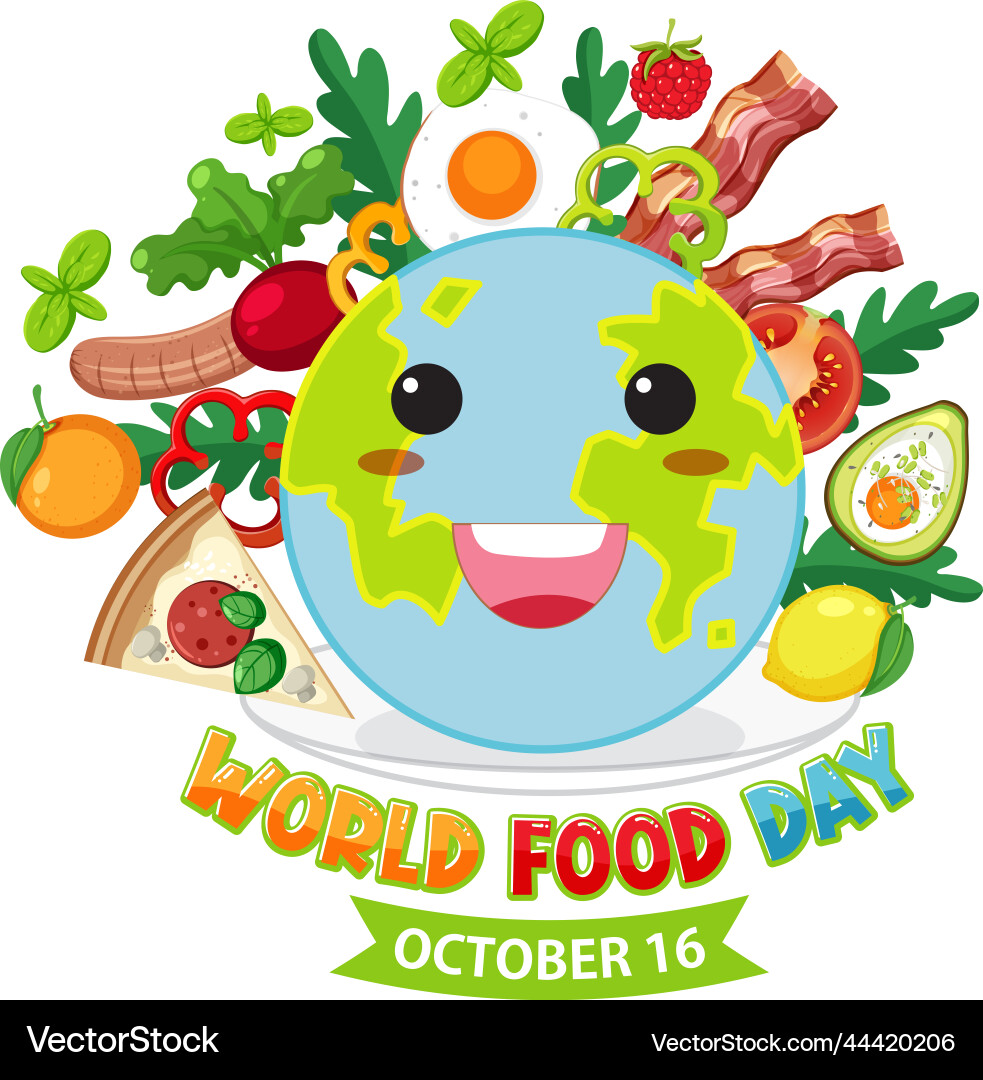 World food day banner design Royalty Free Vector Image