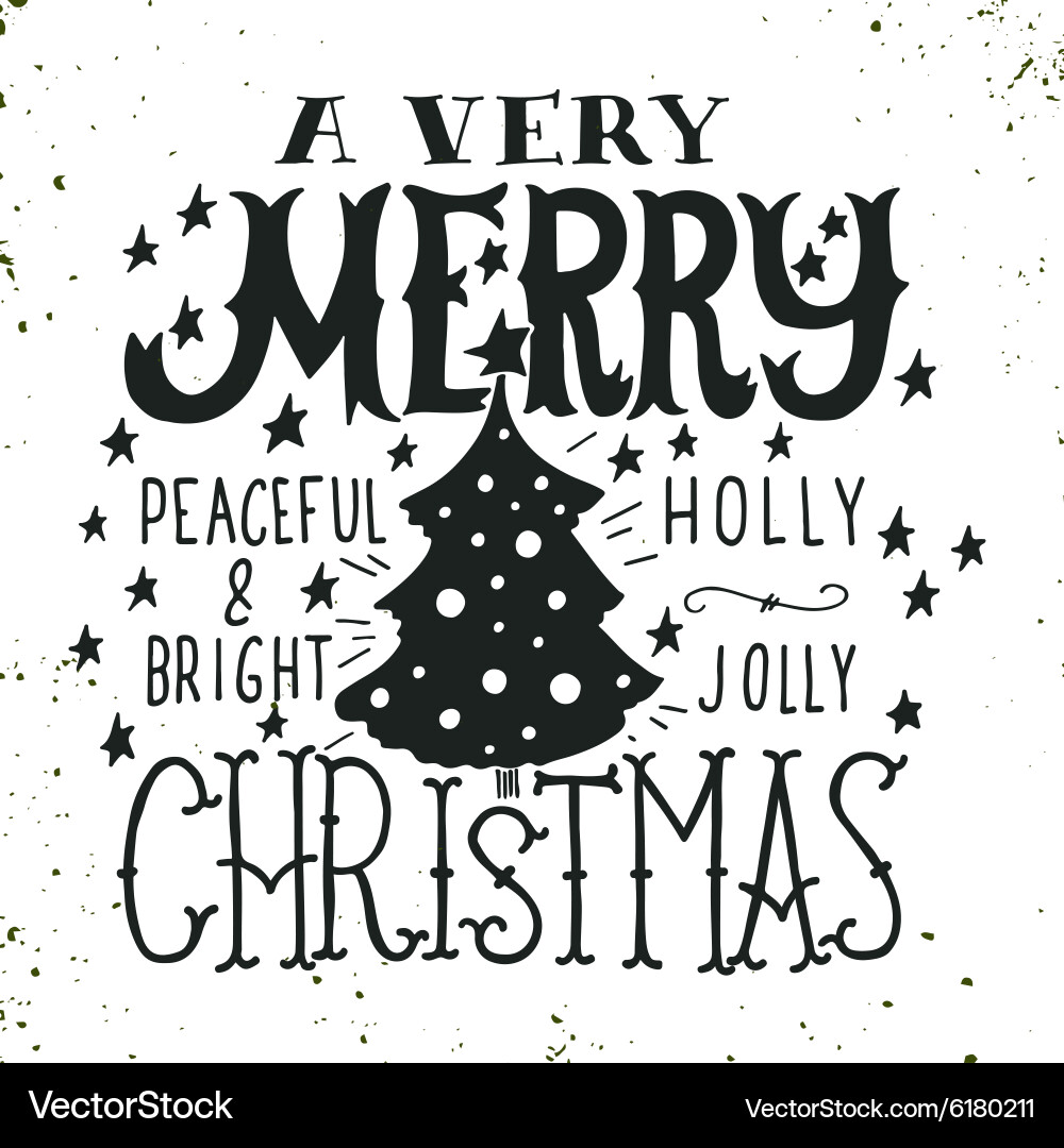 A very merry christmas greeting card Royalty Free Vector