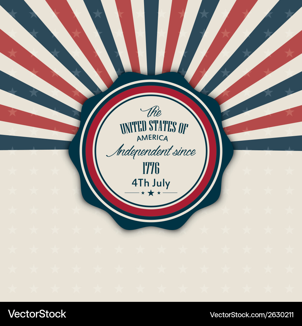 Abstract independence day background with special Vector Image