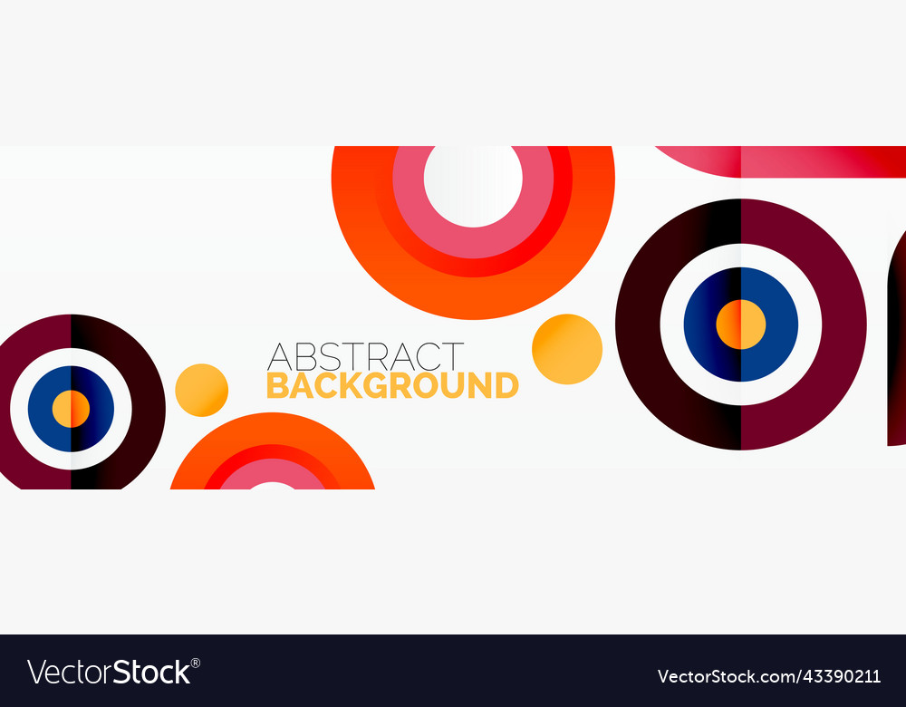 Abstract round shapes background minimalist Vector Image