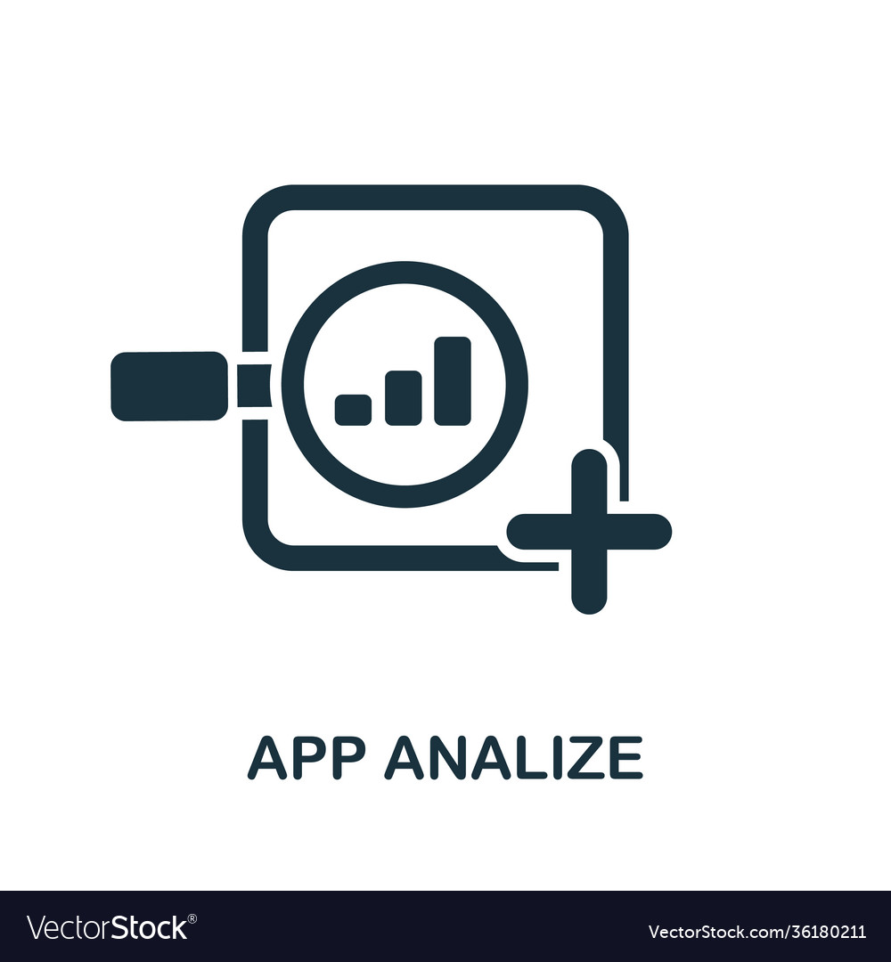 App analyse icon from mobile development Vector Image