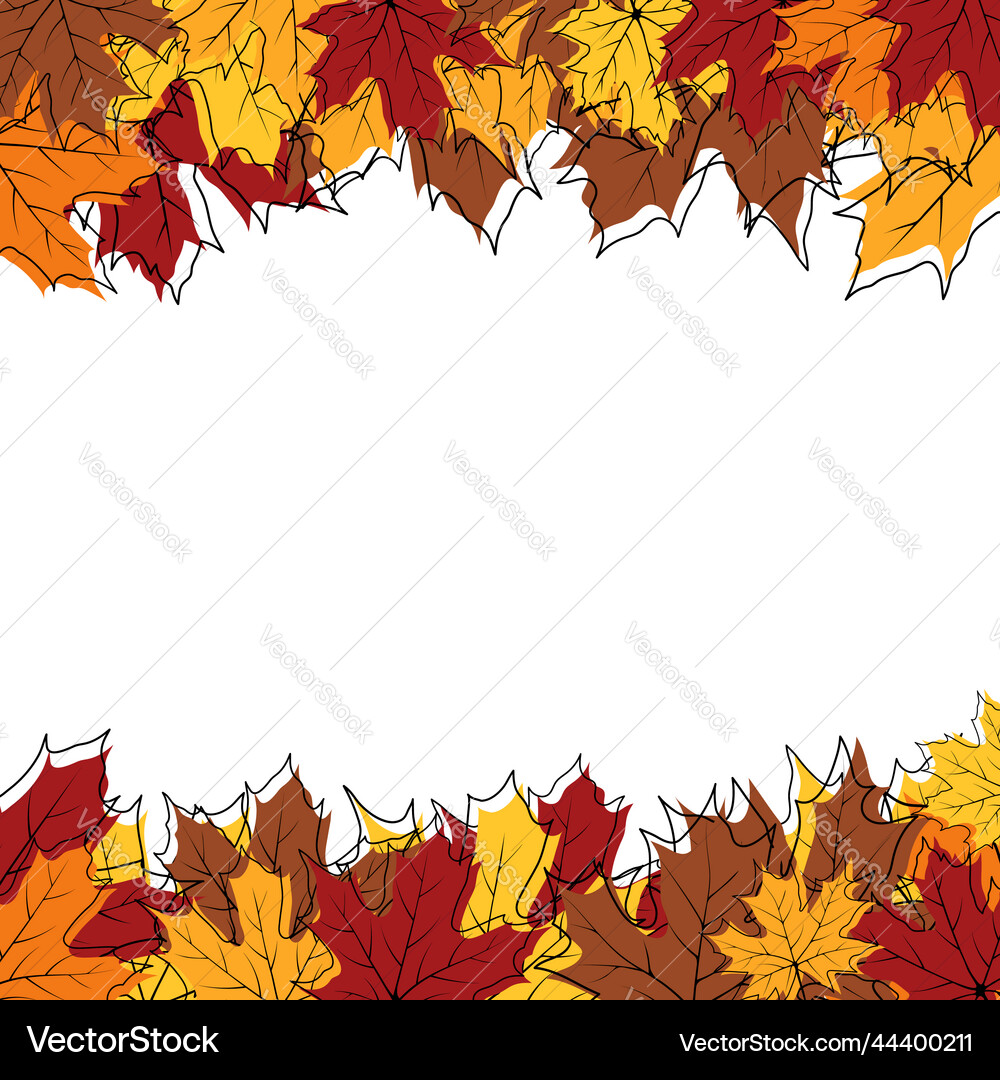 Autumn maple frame Royalty Free Vector Image - VectorStock