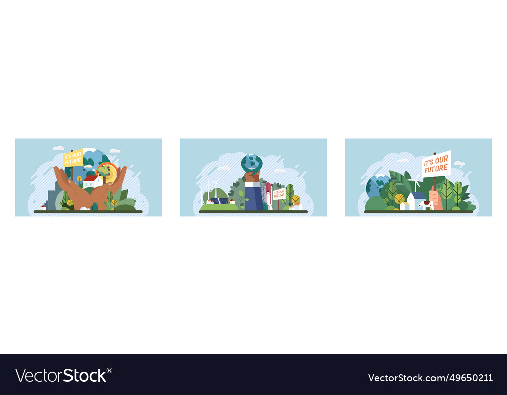 Climate change save the planet earth pollution Vector Image