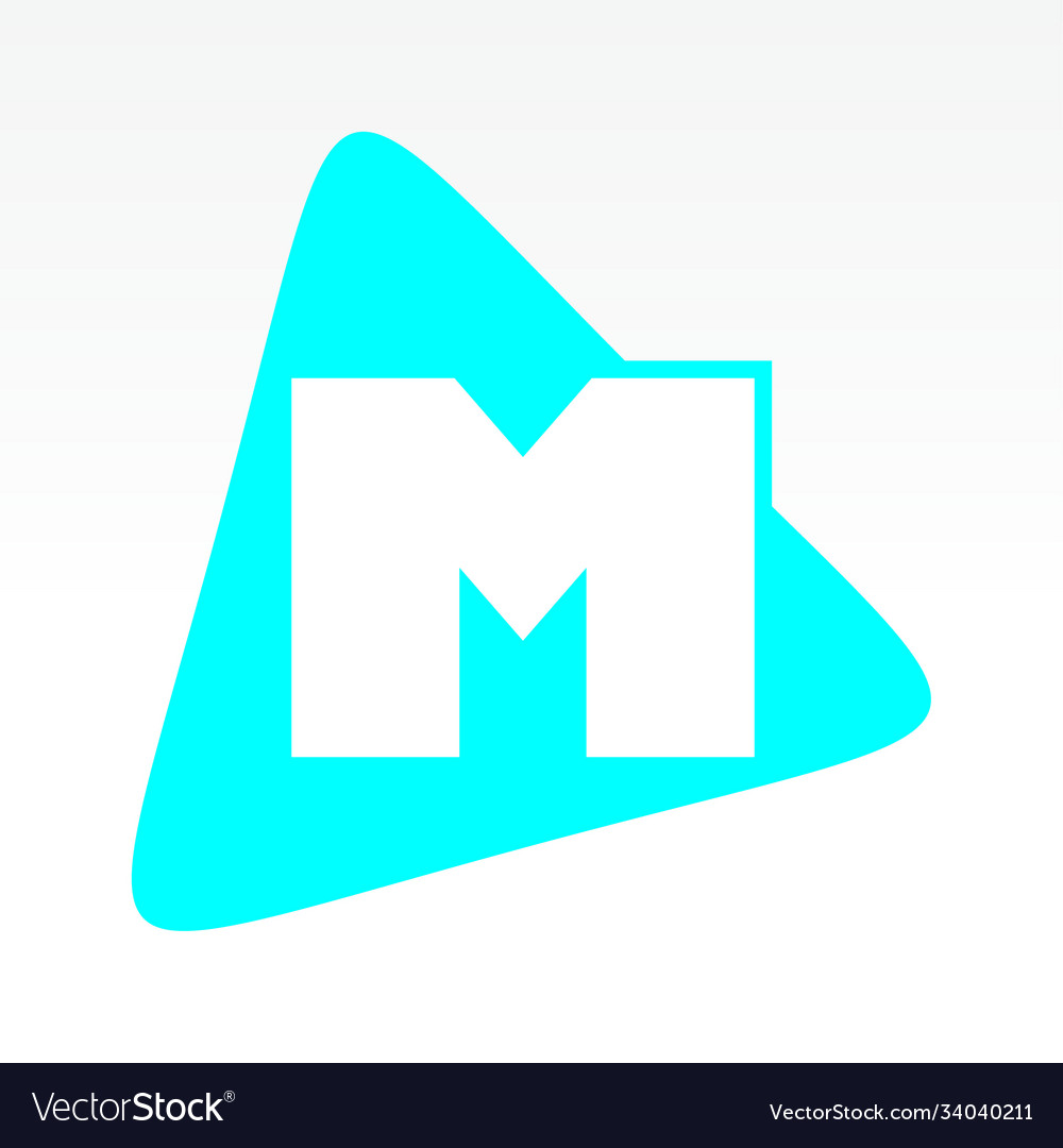 Initial letter m abstract technology Royalty Free Vector