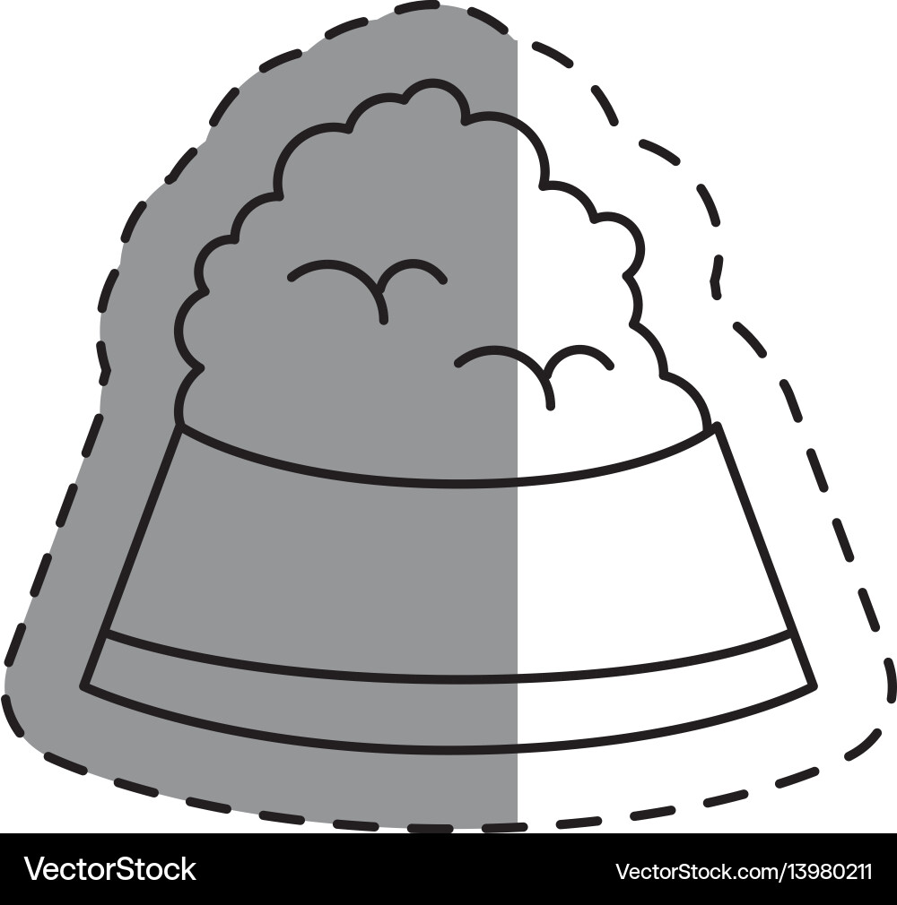 Mascot dish food isolated icon Royalty Free Vector Image