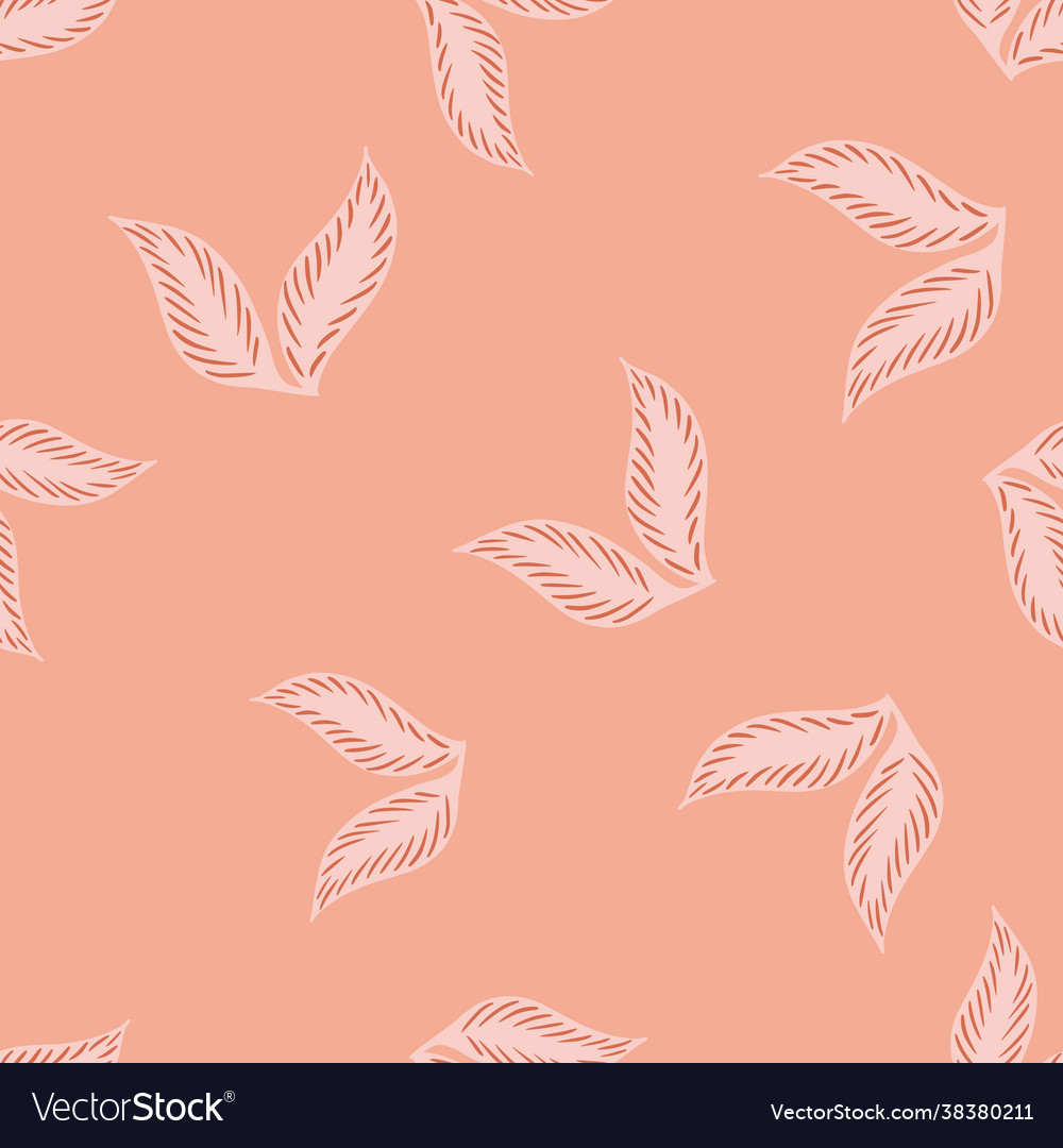 Random seamless pattern with botanic leaf Vector Image