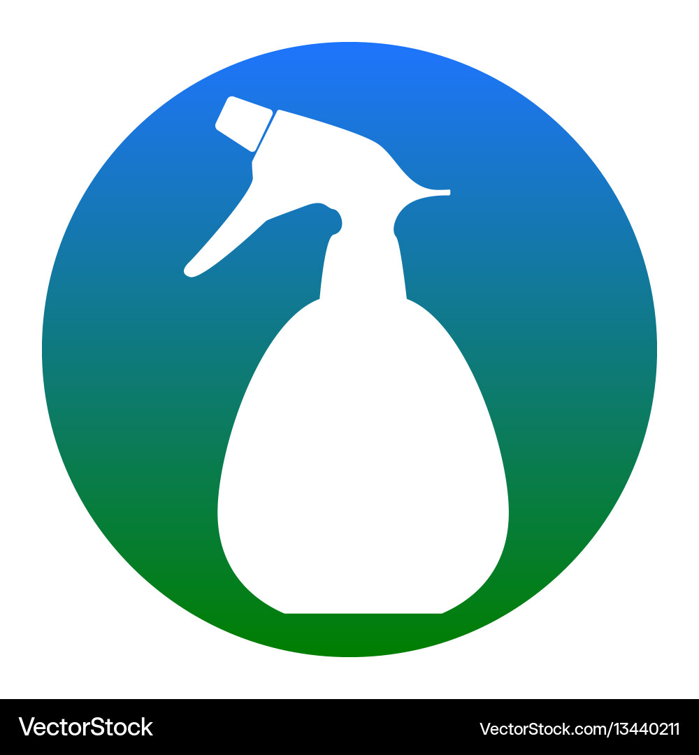 Spray bottle for cleaning sign white icon Vector Image