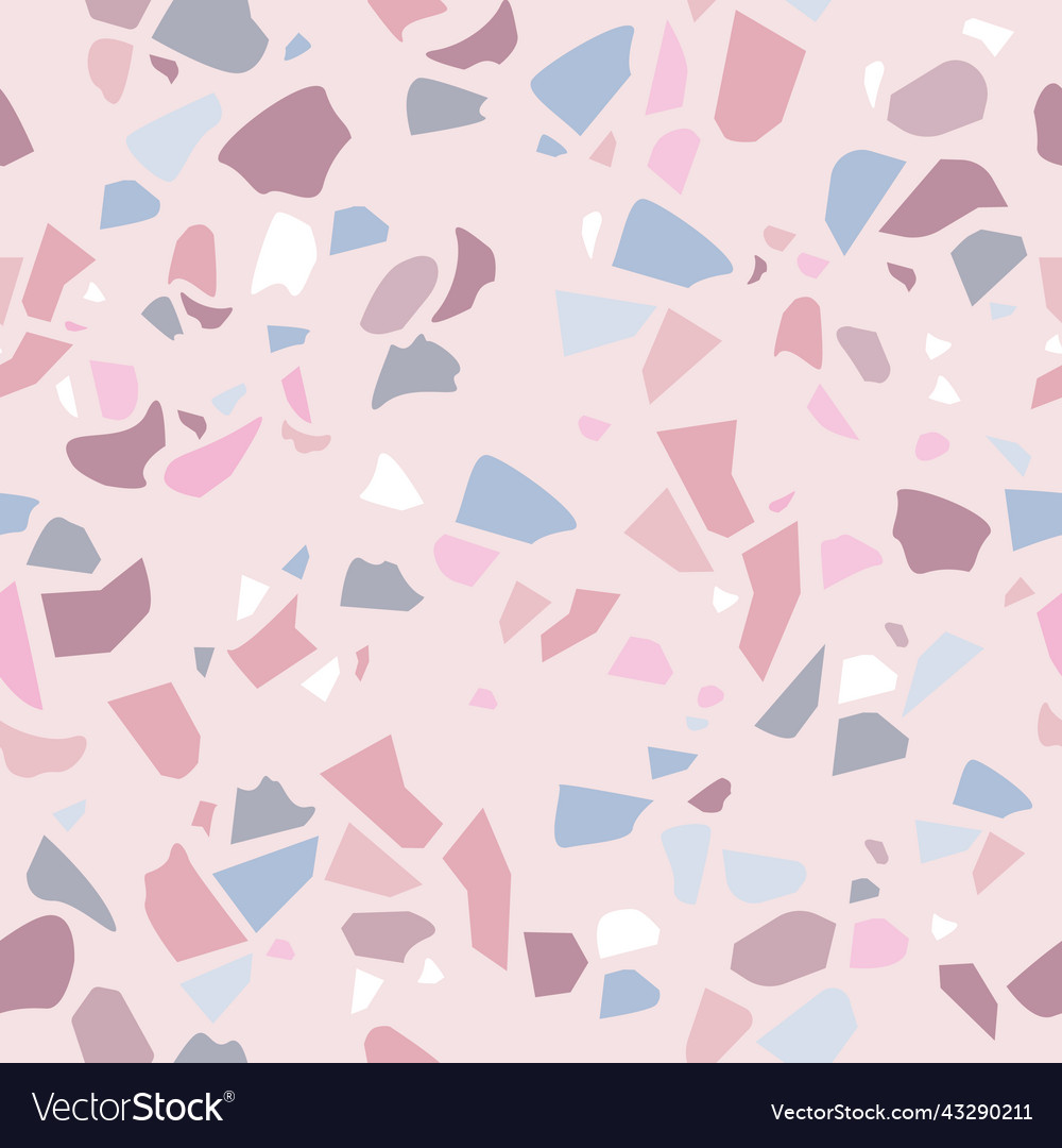 Terrazzo light stone pattern background Royalty Free Vector