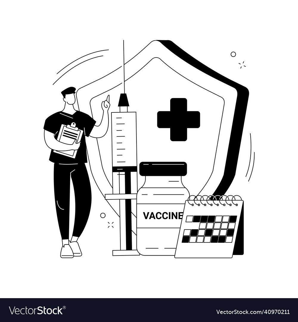 Vaccination program abstract concept Royalty Free Vector