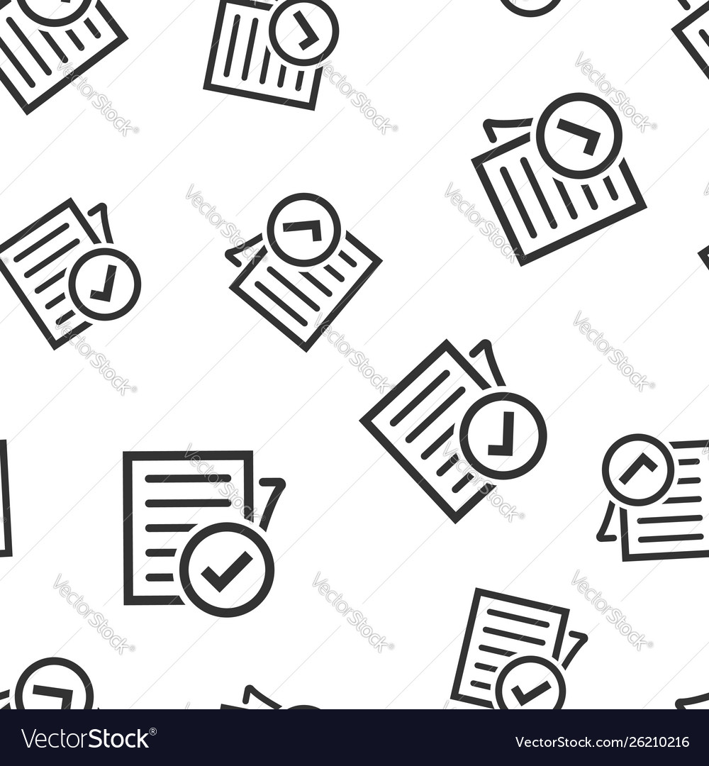 Compliance document icon seamless pattern Vector Image