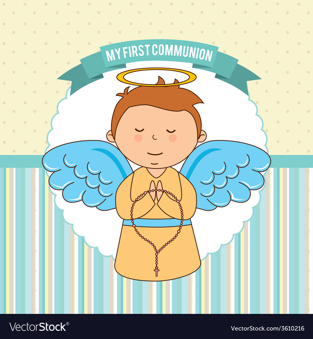 First communion Royalty Free Vector Image - VectorStock