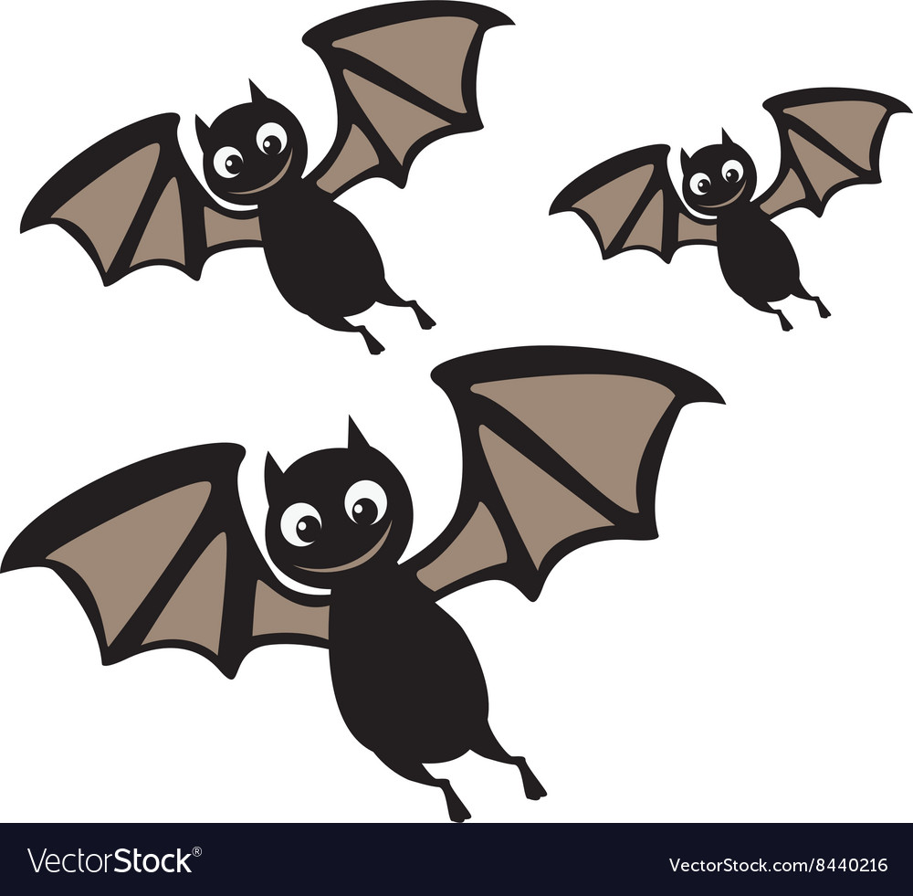 Flying bats Royalty Free Vector Image - VectorStock