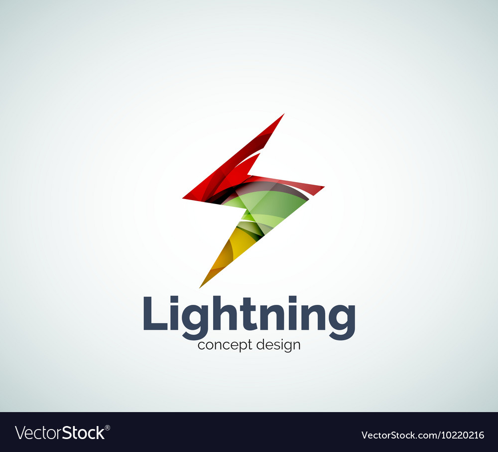 Lightning logo template Royalty Free Vector Image