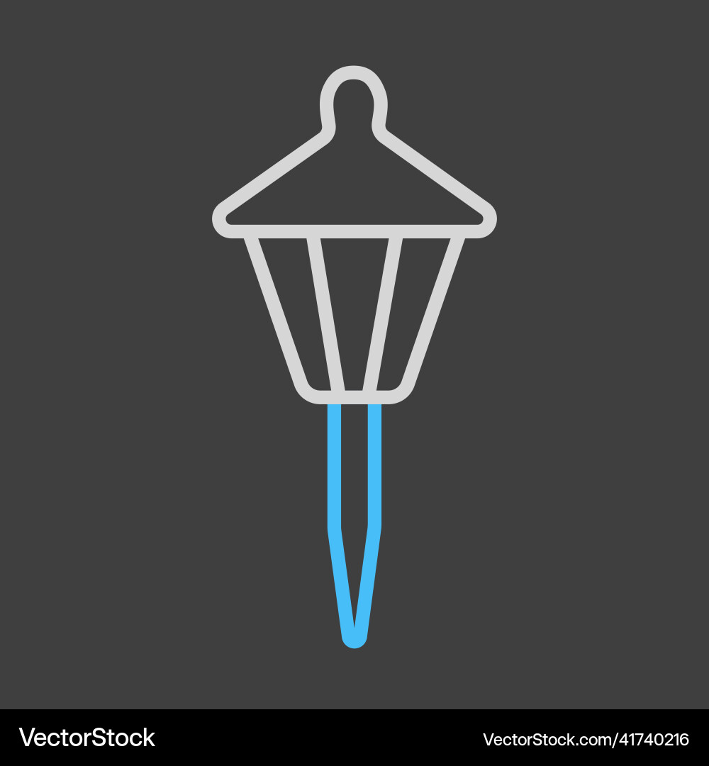 Small garden light icon solar powered lamp sign Vector Image