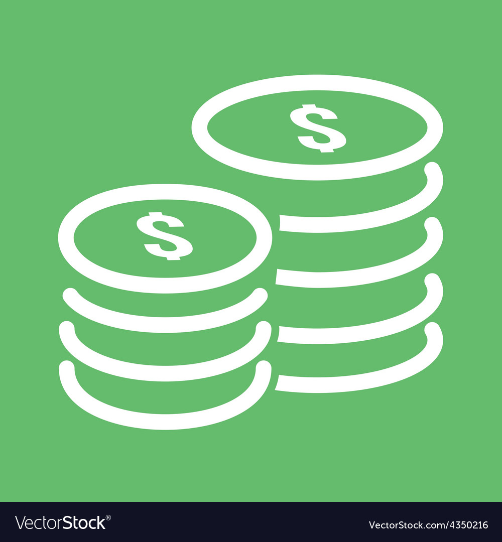 Stack coins Royalty Free Vector Image - VectorStock