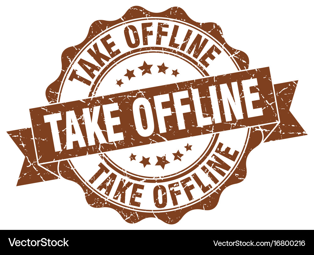 Take offline stamp sign seal Royalty Free Vector Image