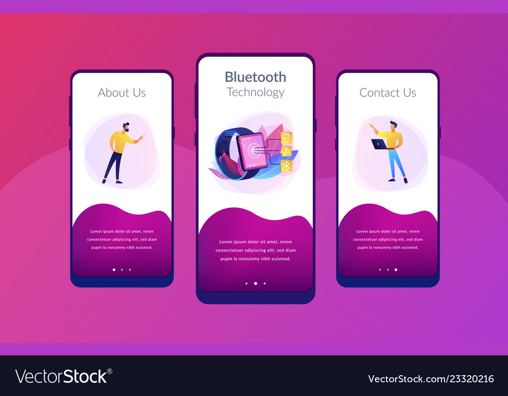Wireless connectivity app interface template Vector Image