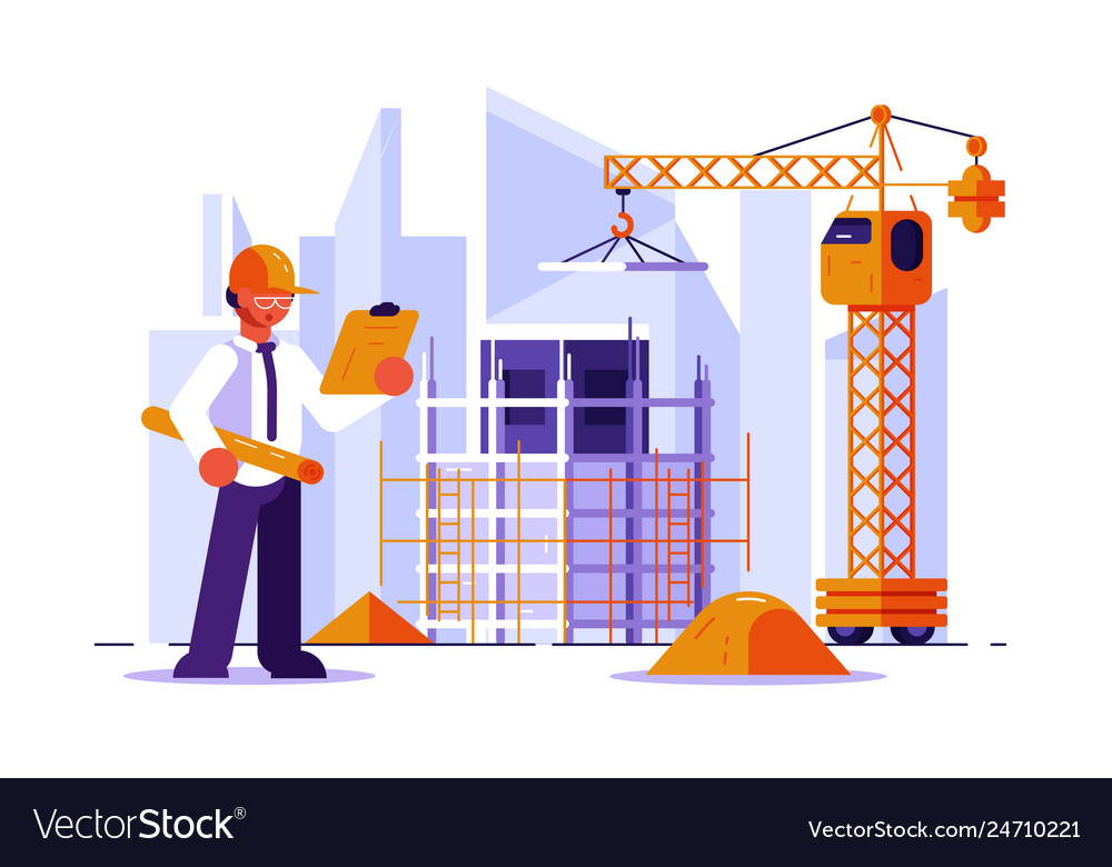 Architect and construction engineer Royalty Free Vector