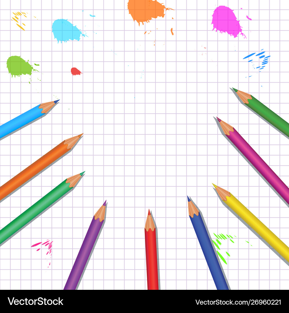 Back to school banner with frame colorful Vector Image