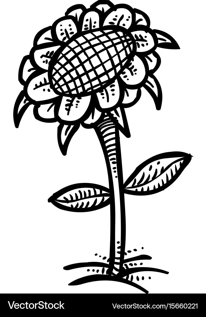 Cartoon image of flower icon spring symbol Vector Image