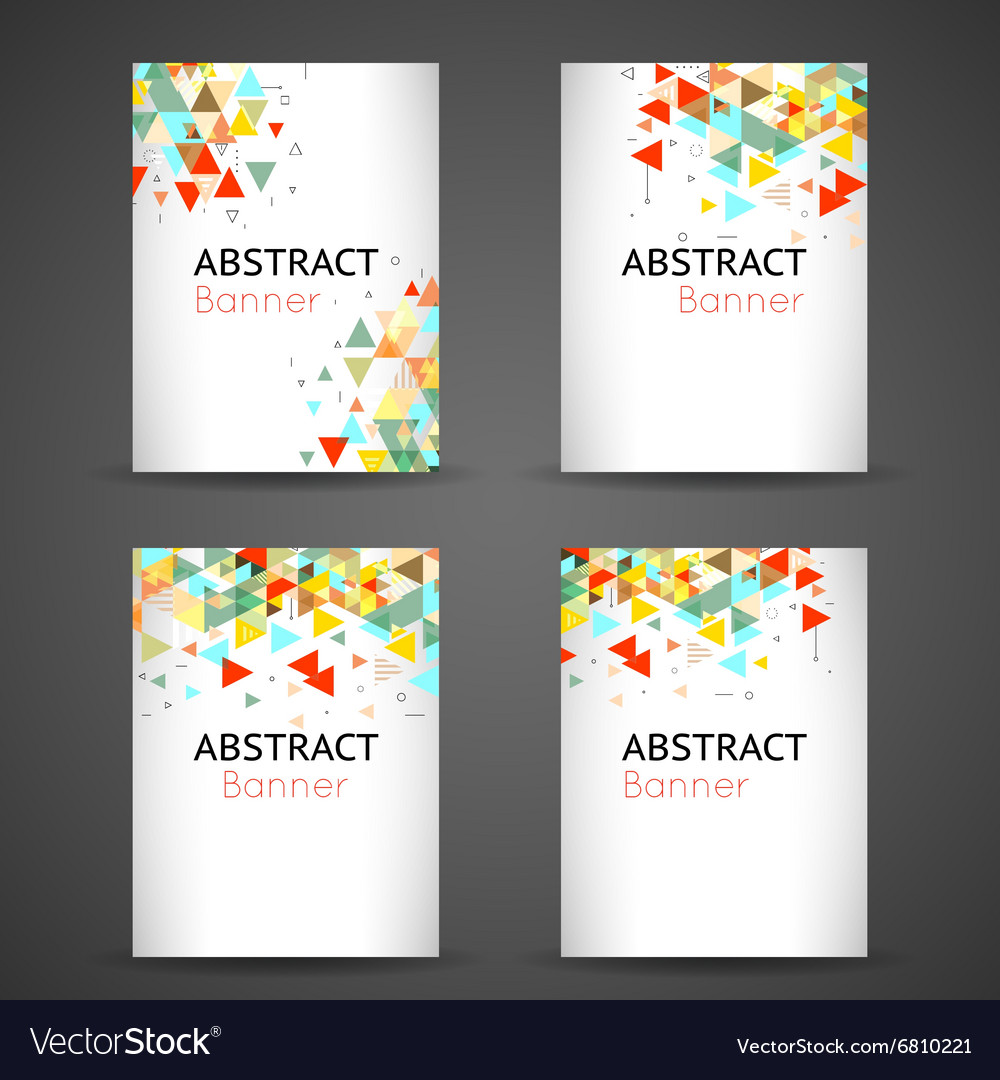 Colorful geometric abstract background set Vector Image