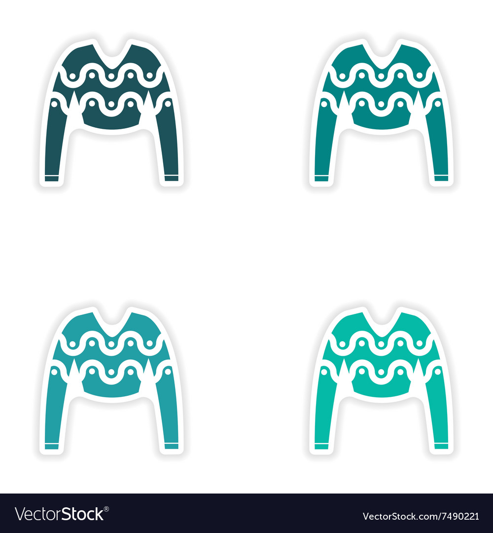 Concept Stylish Paper Sticker On White Background Vector Image