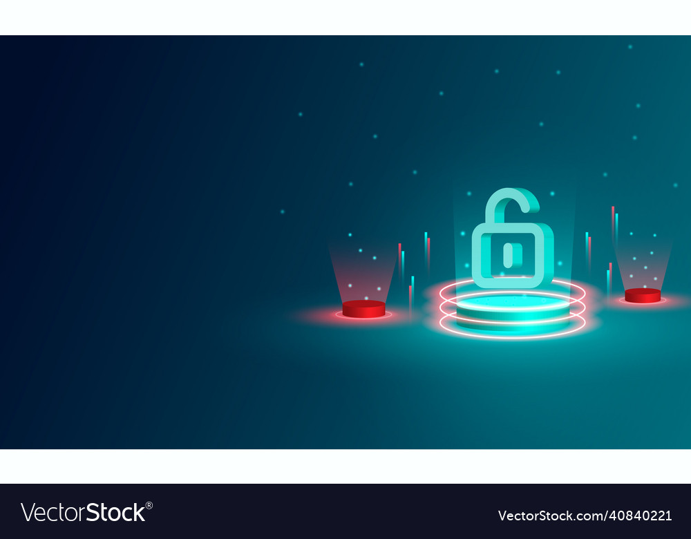Cyber security and privacy on virtual interface Vector Image