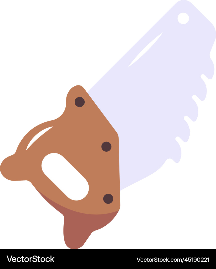 Download premium flat icon of saw Royalty Free Vector Image