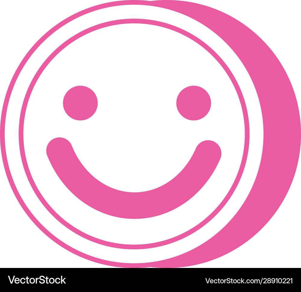 Face smile happy isolated icon Royalty Free Vector Image