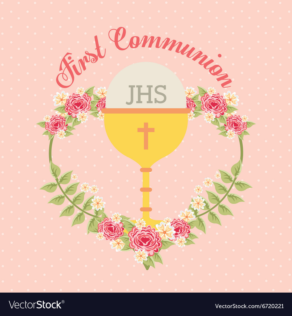 First communion design Royalty Free Vector Image