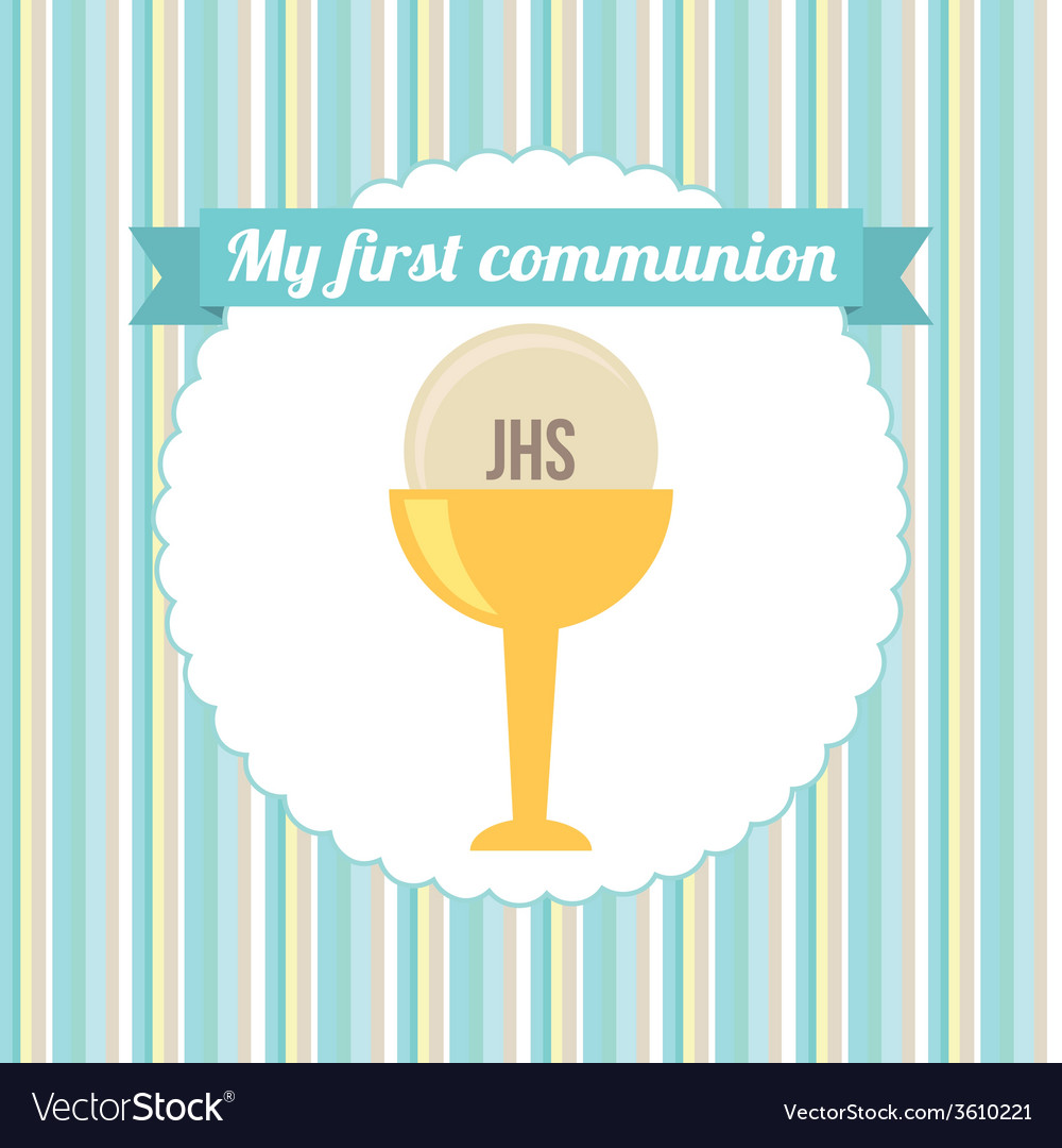 First communion Royalty Free Vector Image - VectorStock