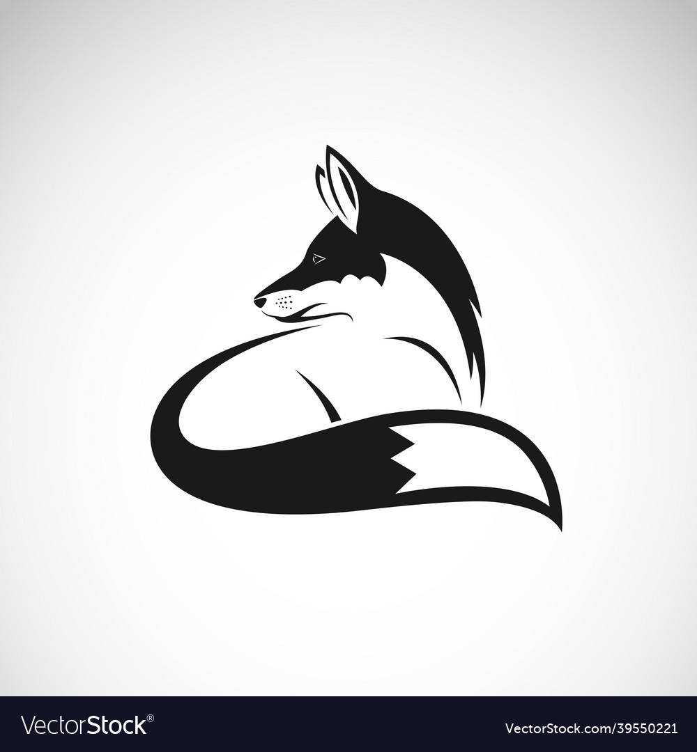 Fox design on white background easy editable Vector Image