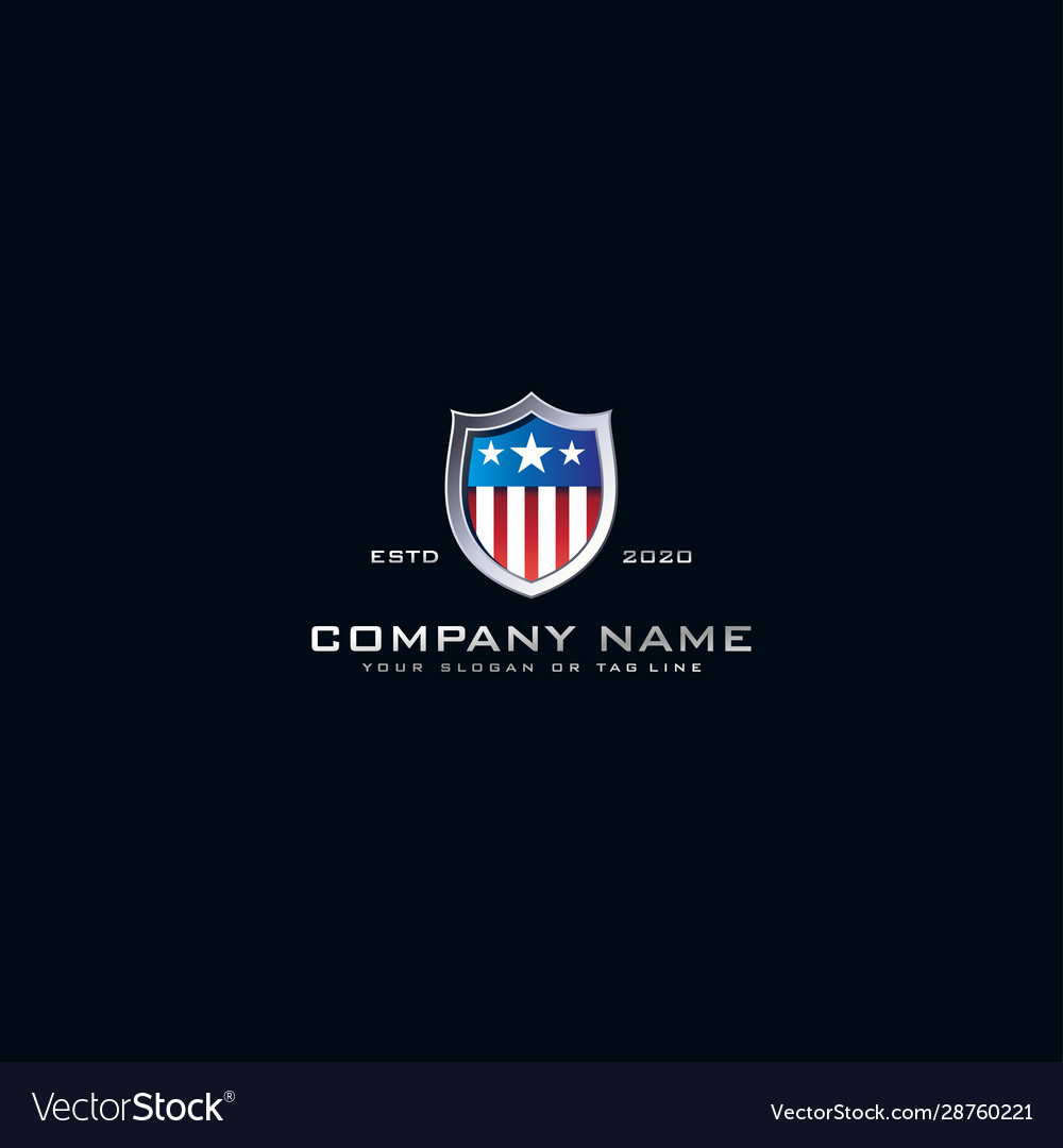 Logo american shield Royalty Free Vector Image