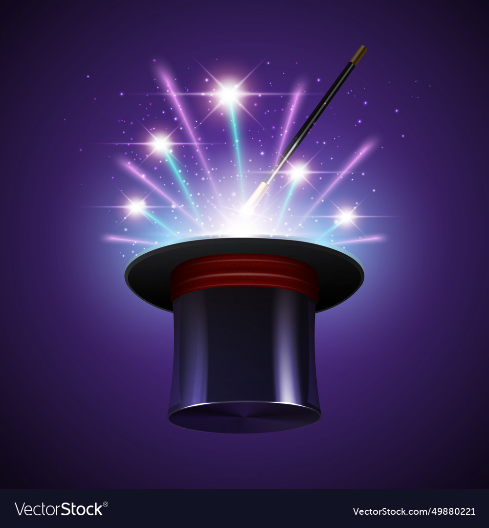 Magic hat background Royalty Free Vector Image