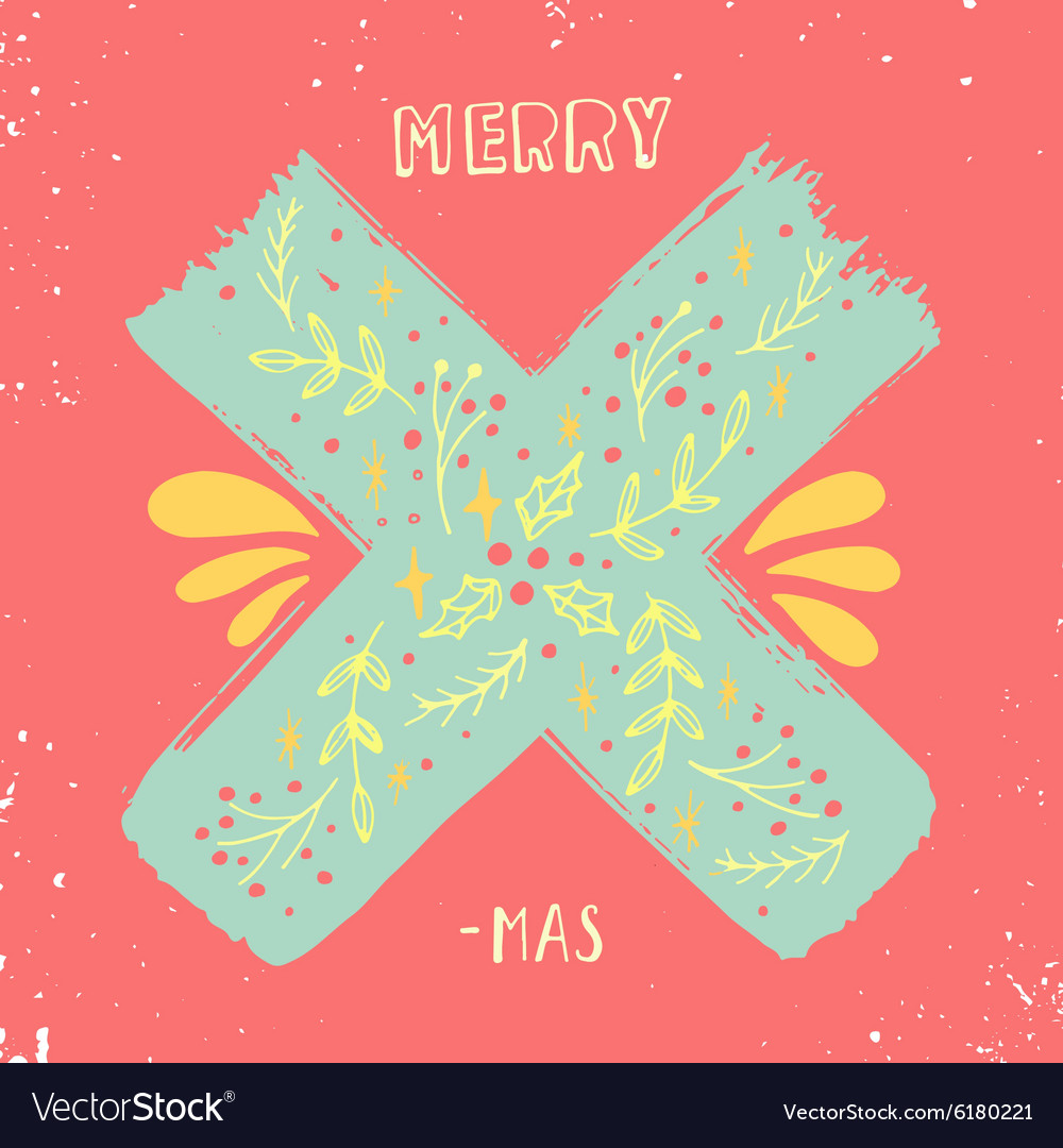 Merry x-mas Royalty Free Vector Image - VectorStock