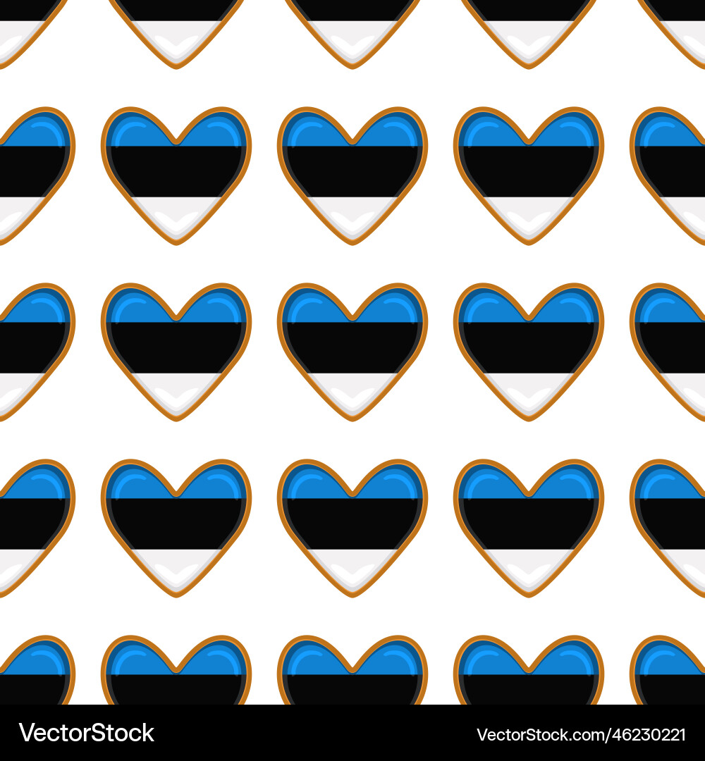 Pattern cookie with flag country estonia in tasty Vector Image