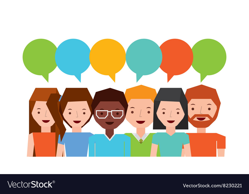 People sharing design Royalty Free Vector Image