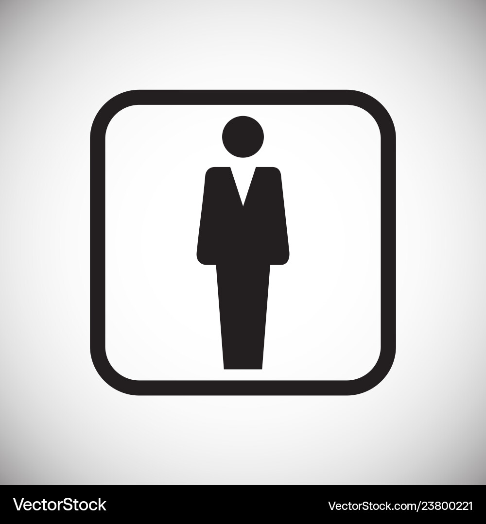 Restroom male icon on white background for graphic