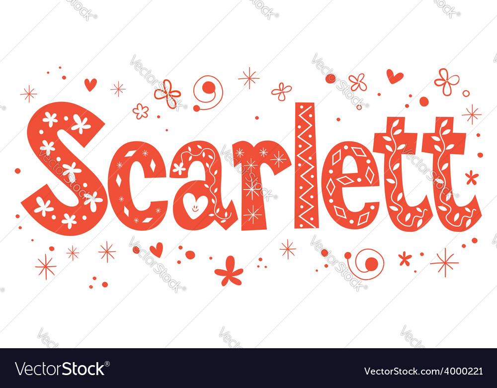 Scarlett Royalty Free Vector Image - VectorStock