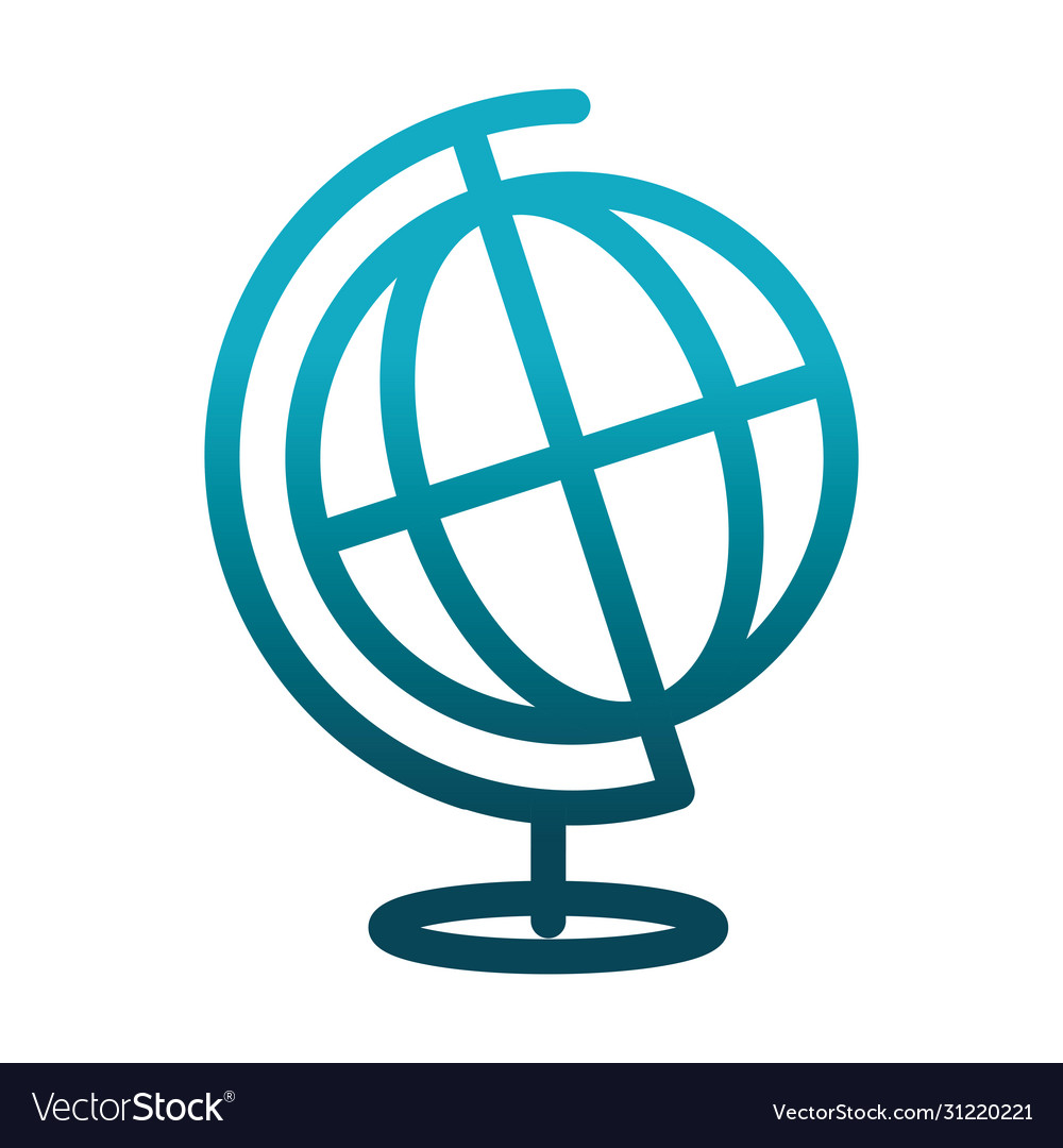 School globe map science and research gradient Vector Image