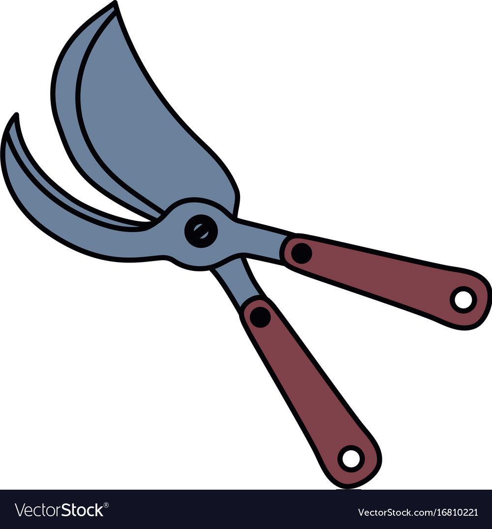 Scissors gardening tool Royalty Free Vector Image
