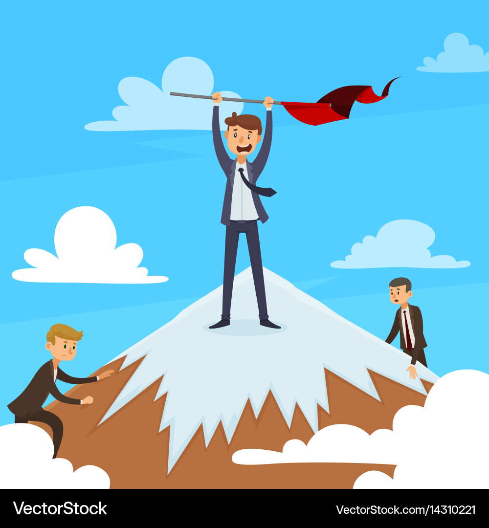 Successful career design concept Royalty Free Vector Image