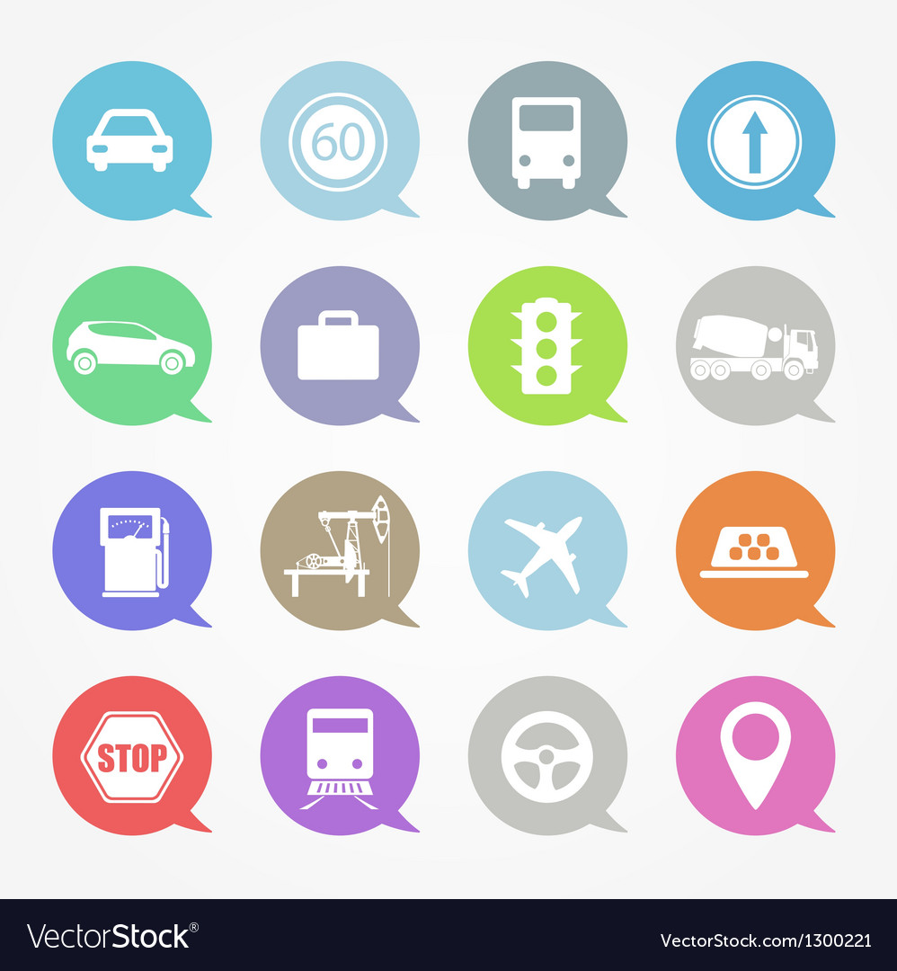Transportation web icons set Royalty Free Vector Image