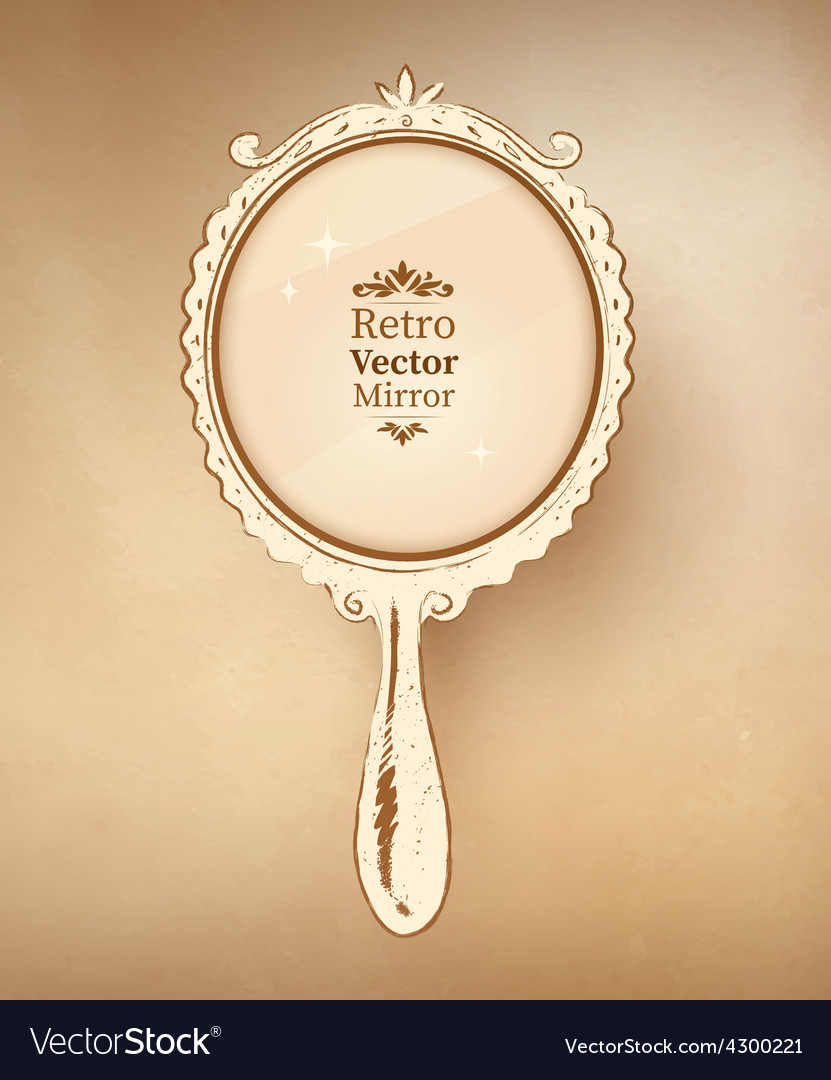 Vintage mirror Royalty Free Vector Image - VectorStock