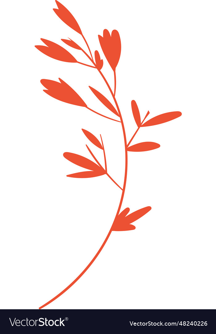 Branch with leaves Royalty Free Vector Image - VectorStock