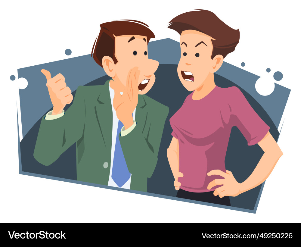 Gossip man for internet and mobile website Vector Image