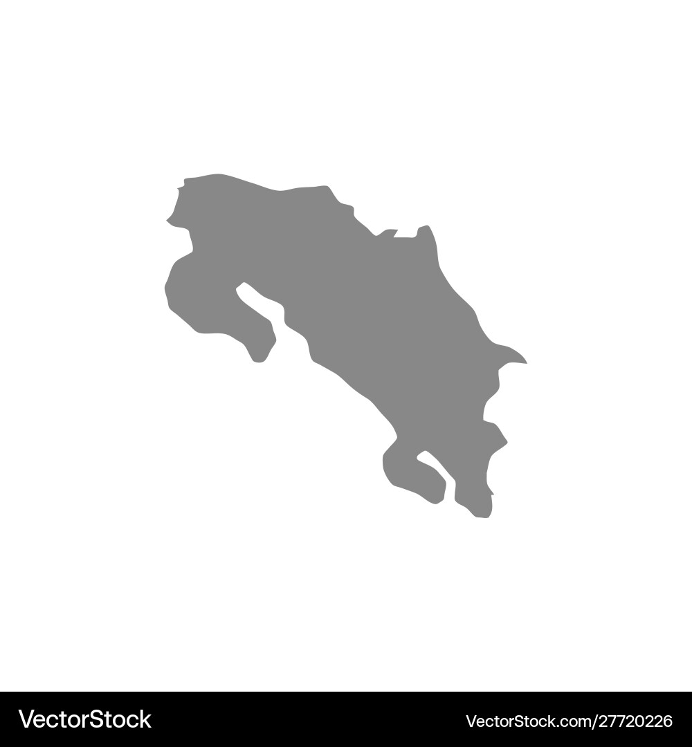 High detailed map - costa rica Royalty Free Vector Image