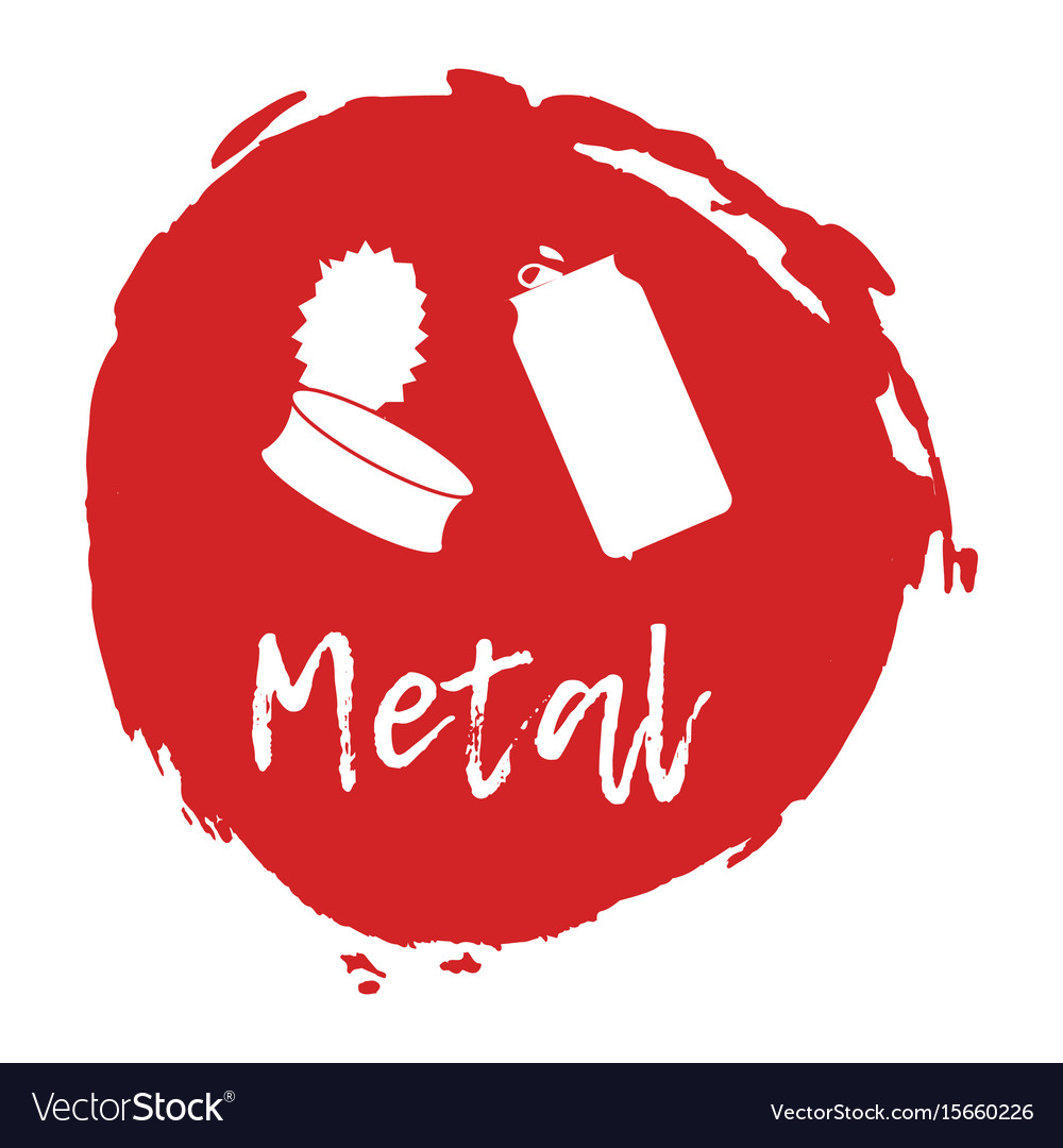 Recycling waste sorting icon - metal Royalty Free Vector Recycling waste sorting icon - metal Royalty Free Vector