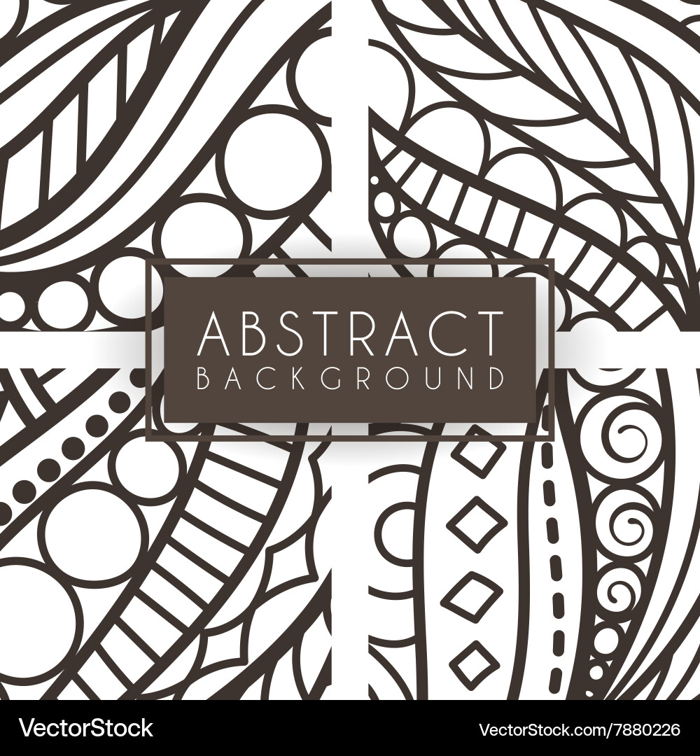 Set of four monochrome intricate patterns Vector Image