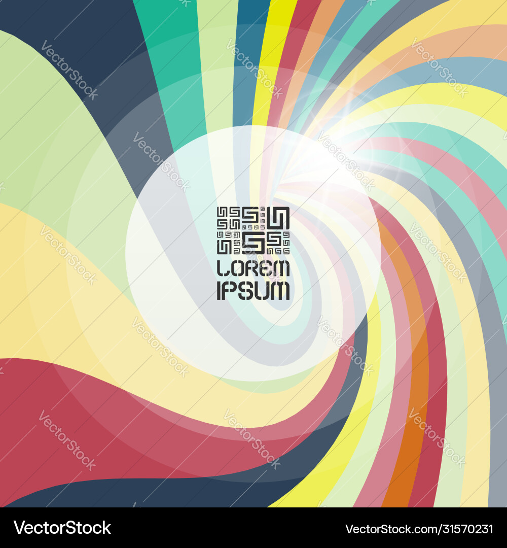 Abstract swirl background round frame with place Vector Image